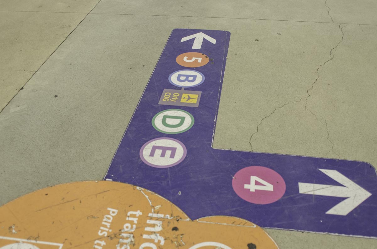Gare du Nord RER Metro Floor Sign - Paris by Train