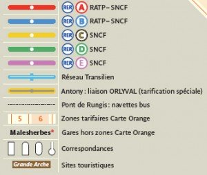 Paris Transportation Zone Map - Paris by Train