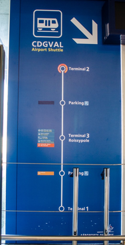 CDGVAL Shuttle Train Line Map - Paris by Train