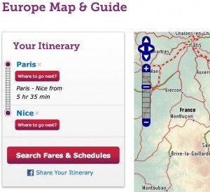 France TGV Map - Paris by Train