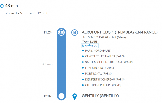 cdg-gentilly-rer-route - Paris by Train