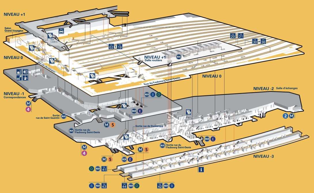 Paris Gare du Nord Map PDF - Paris by Train
