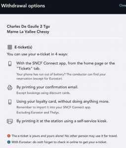 CDG Disney TGV train ticket collection options - Paris by Train