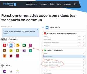 Map Paris Wheelchair Reduced Mobility Accessibility - Metro RER Bus ...