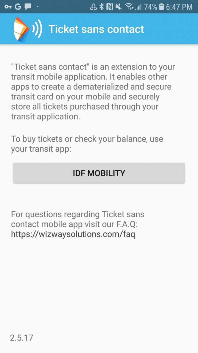 Android Navigo App - Extension running - Paris by Train