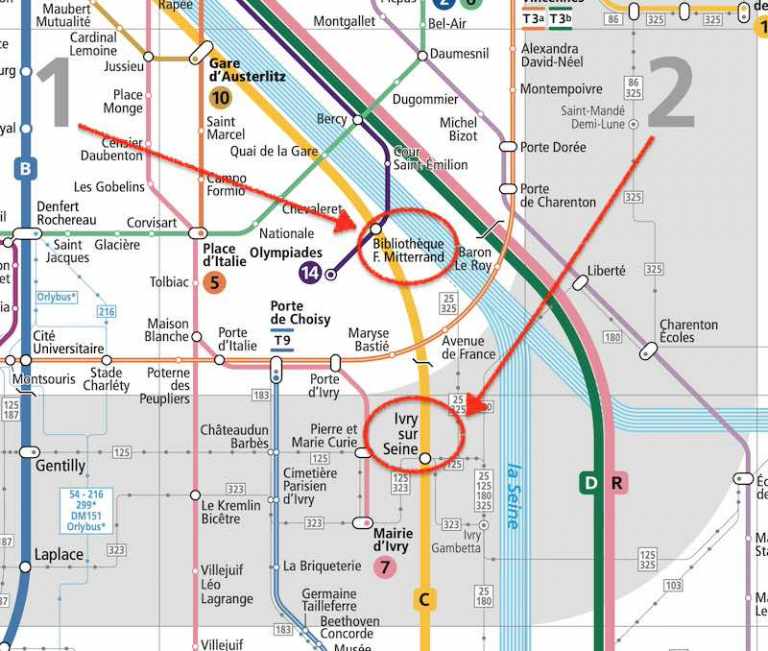 Paris Transportation Zone Map - Paris by Train